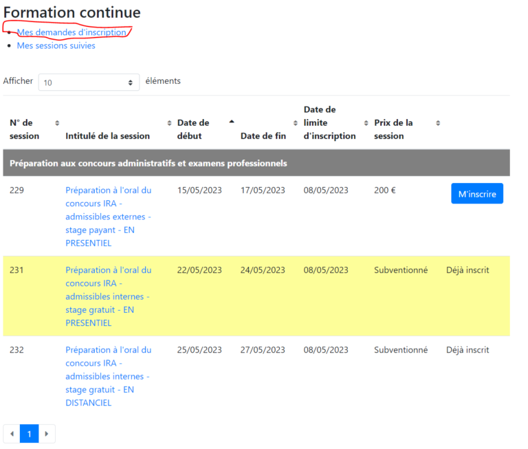 Inscription en ligne : mode d’emploi – Institut Régional d ...